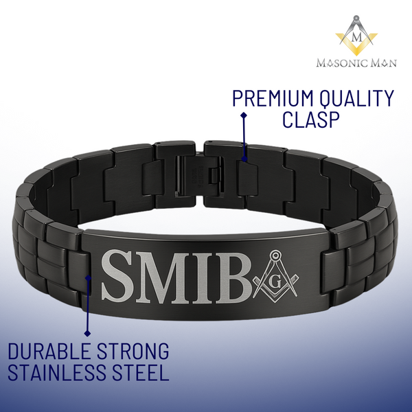 SMIB Stainless Steel Bracelet | Masonic Bracelet for Men - MasonicMan